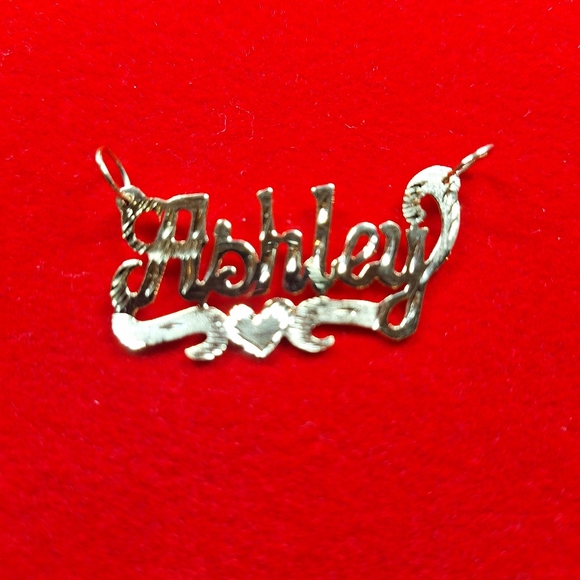 Jewelry | 1kt Gold Ashley Nameplate Pendant | Poshmark